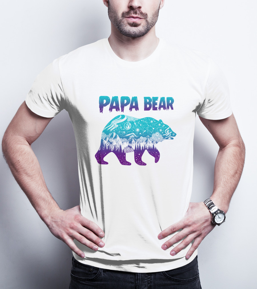 PAPA BEAR Cosmic Mountain Bear T-Shirt
