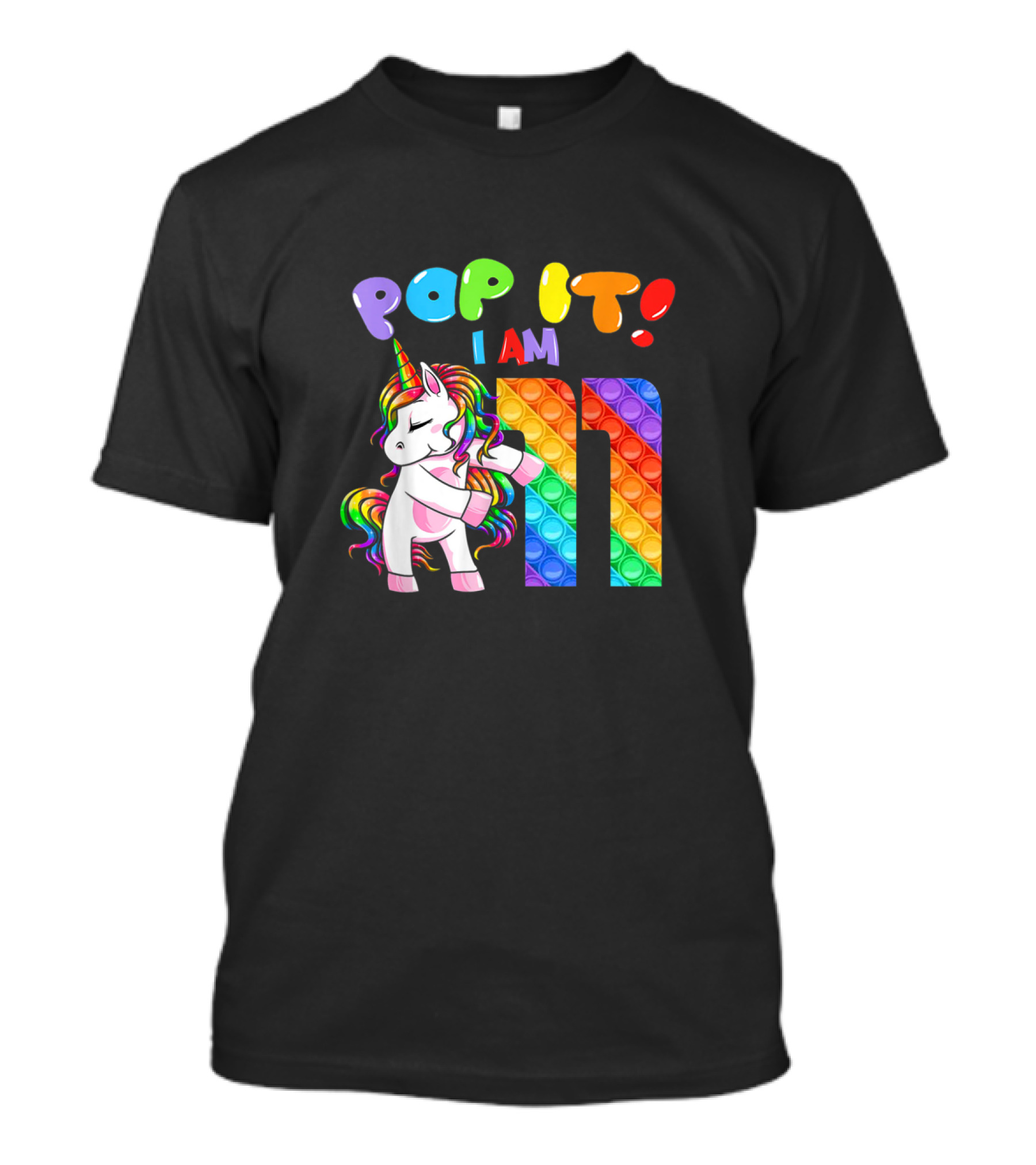 Pop It I Am 11 Year Old Unicorn Flossing Birthday Party T-Shirt