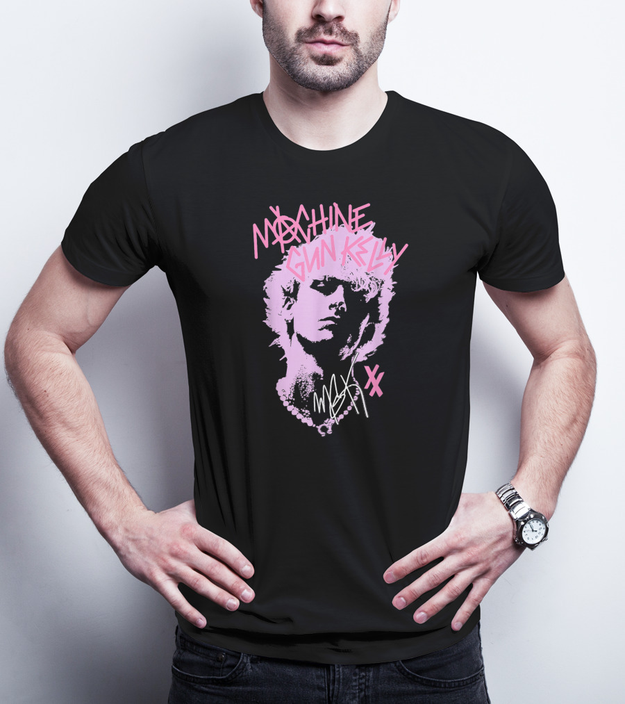 Machine Gun Kelly M.G.K Pink Silhouette XX Signature T-Shirt