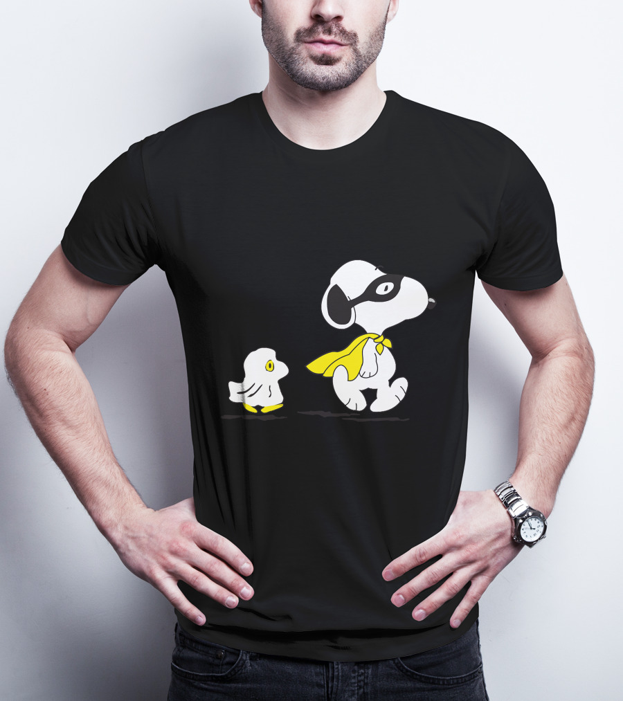 Snoopy Superhero With Woodstock Sidekick T-Shirt