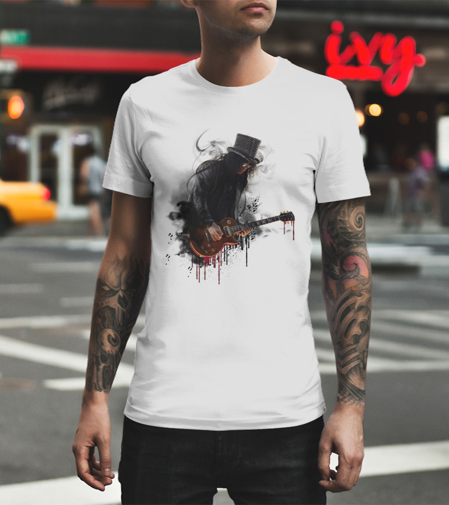 Guns N Roses Slash Heavy Metal Guitar Love Fans T-Shirt
