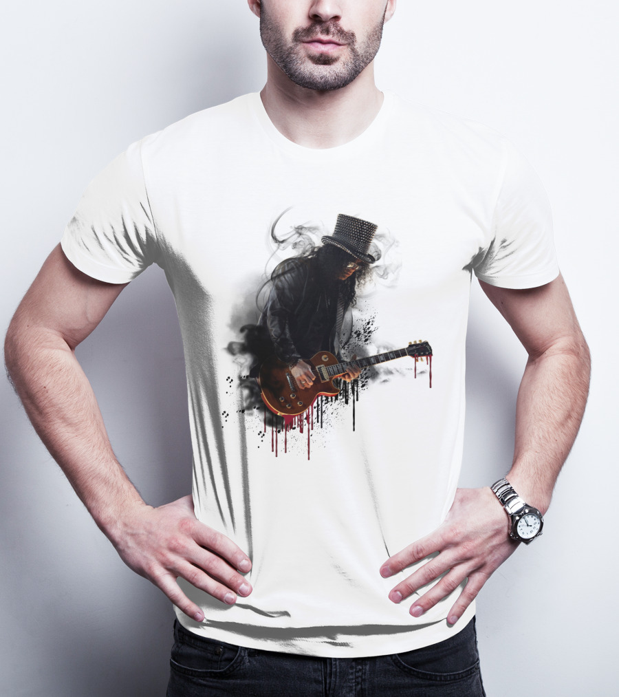 Guns N Roses Slash Heavy Metal Guitar Love Fans T-Shirt