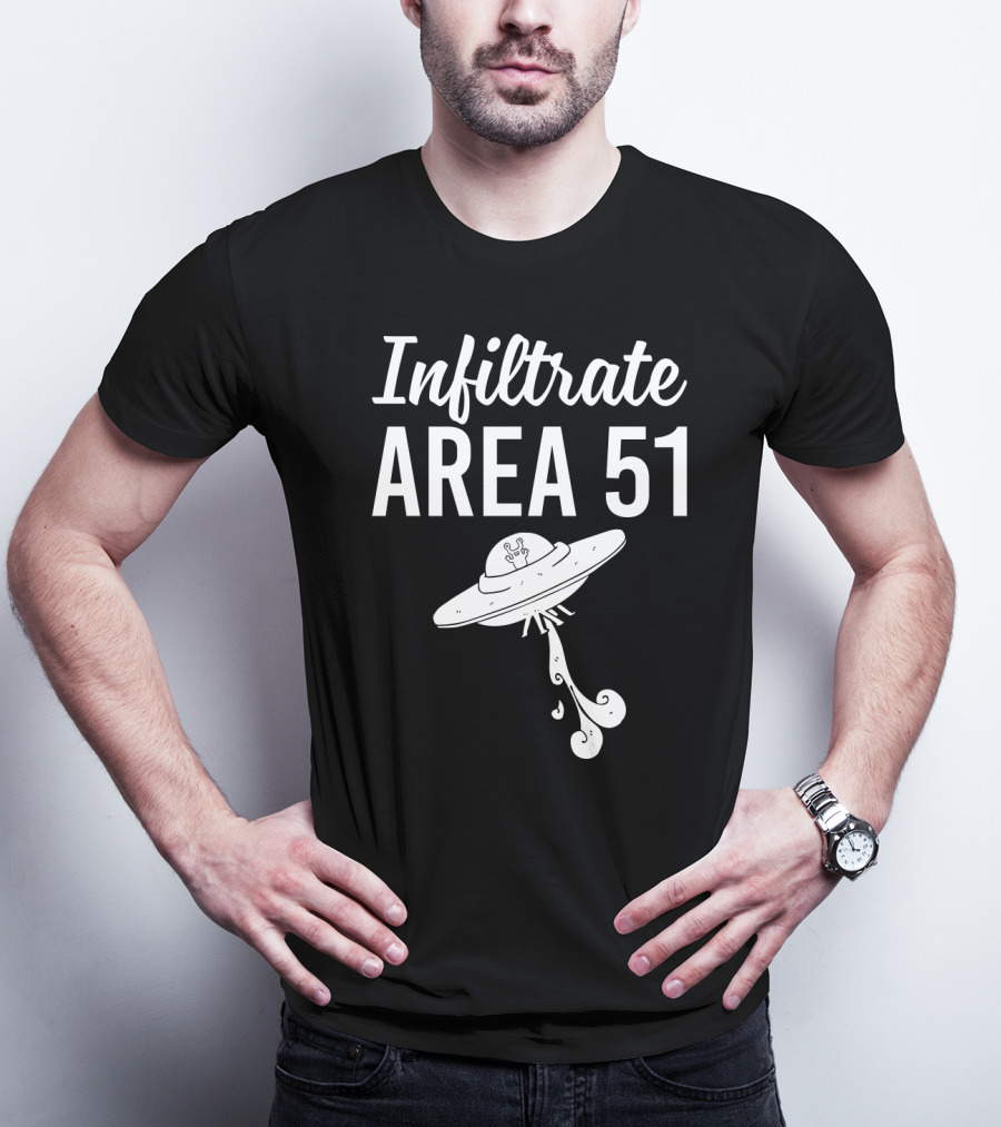 Infiltrate Area 51 With UFO And Alien Storm Action T-Shirt