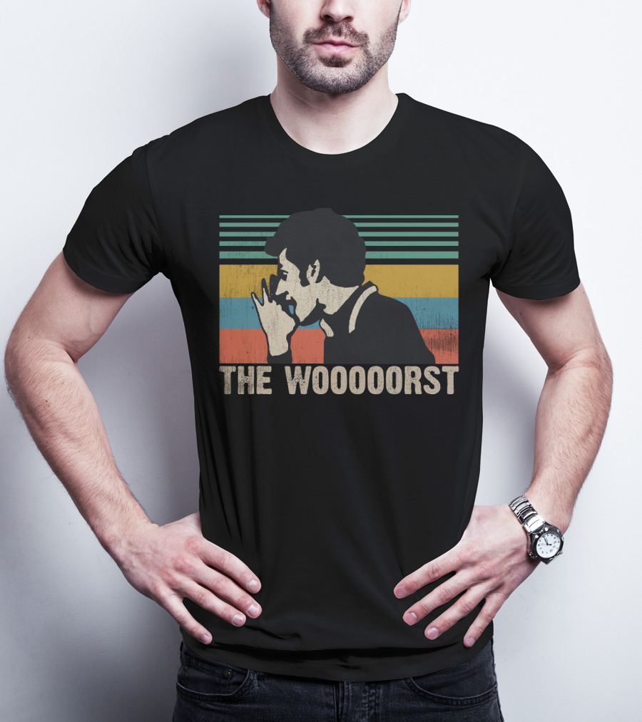 The Wooooorst Jean Ralphio Vintage Style Parks And Recreation Retro Stripes T-Shirt