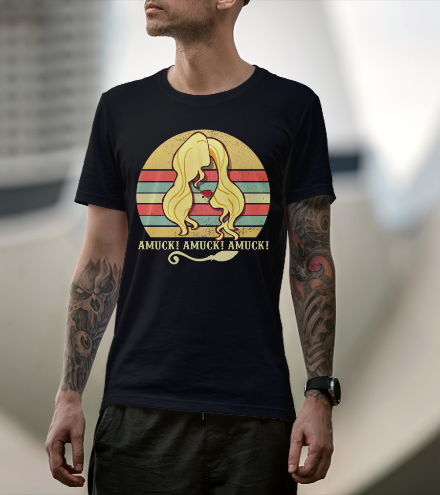 Amuck Amuck Amuck Vintage Sunset Sarah Sanderson Hocus Pocus Witch Silhouette T-Shirt