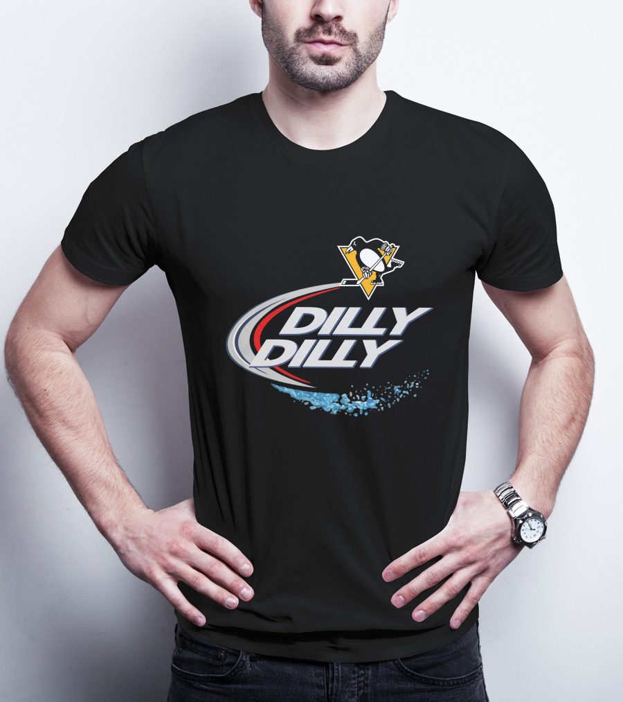 Dilly Dilly Penguins Hockey Logo And Swoosh T-Shirt