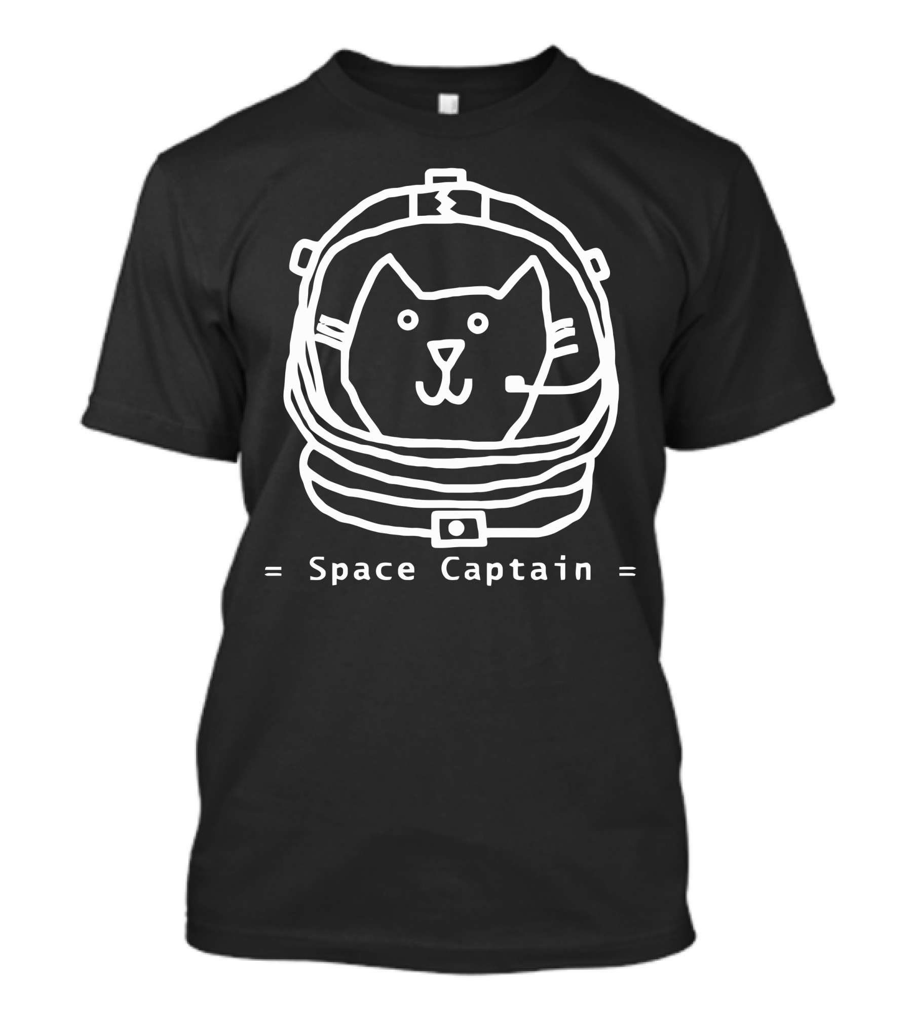 Space Captain Cat In Spacesuit T-Shirt