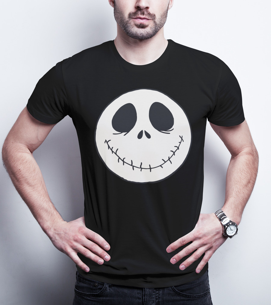 Jack Skellington Smiling Face Icon Nightmare Before Christmas T-Shirt