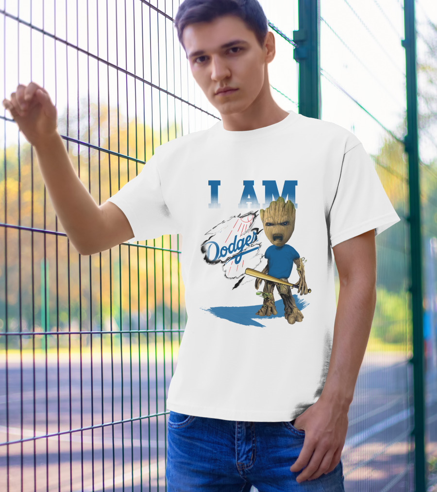 I Am Groot Dodgers Baseball T-Shirt