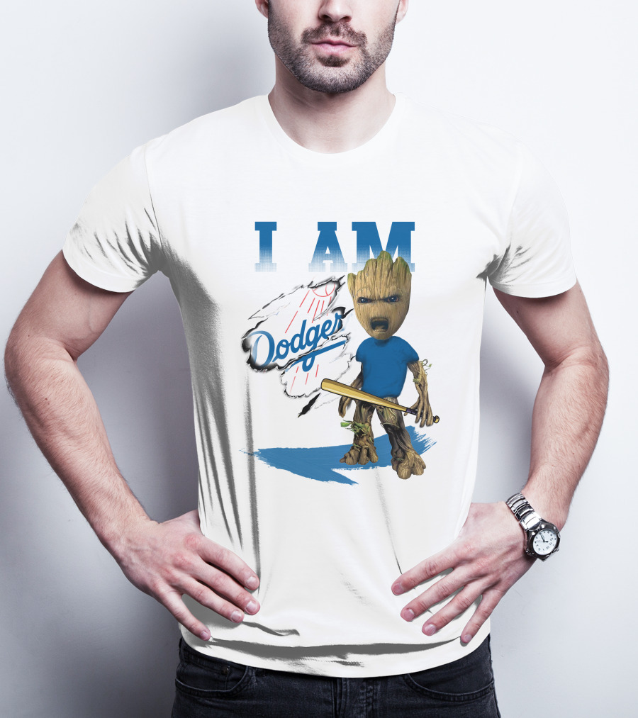 I Am Groot Dodgers Baseball T-Shirt