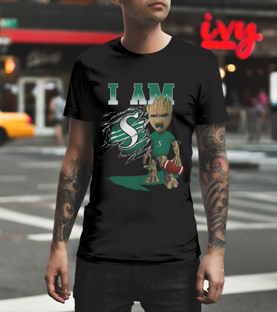 I AM Saskatchewan Roughriders Football Groot Fan T-Shirt