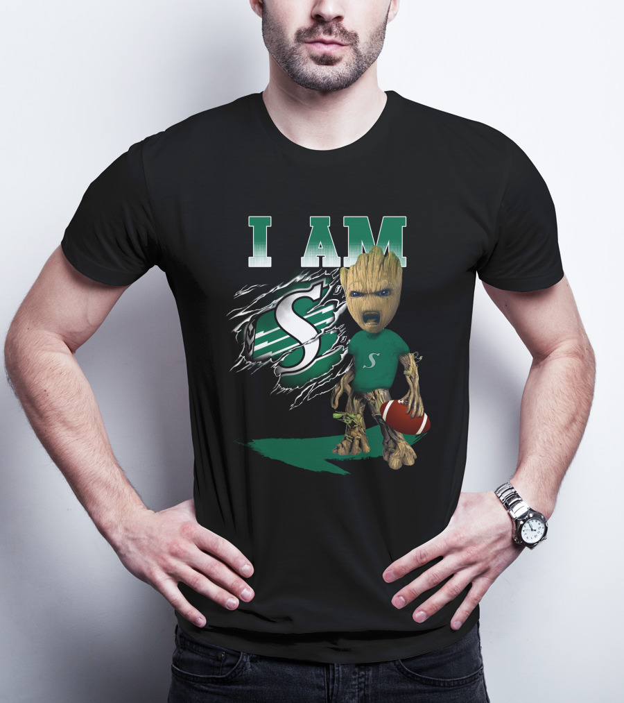 I AM Saskatchewan Roughriders Football Groot Fan T-Shirt