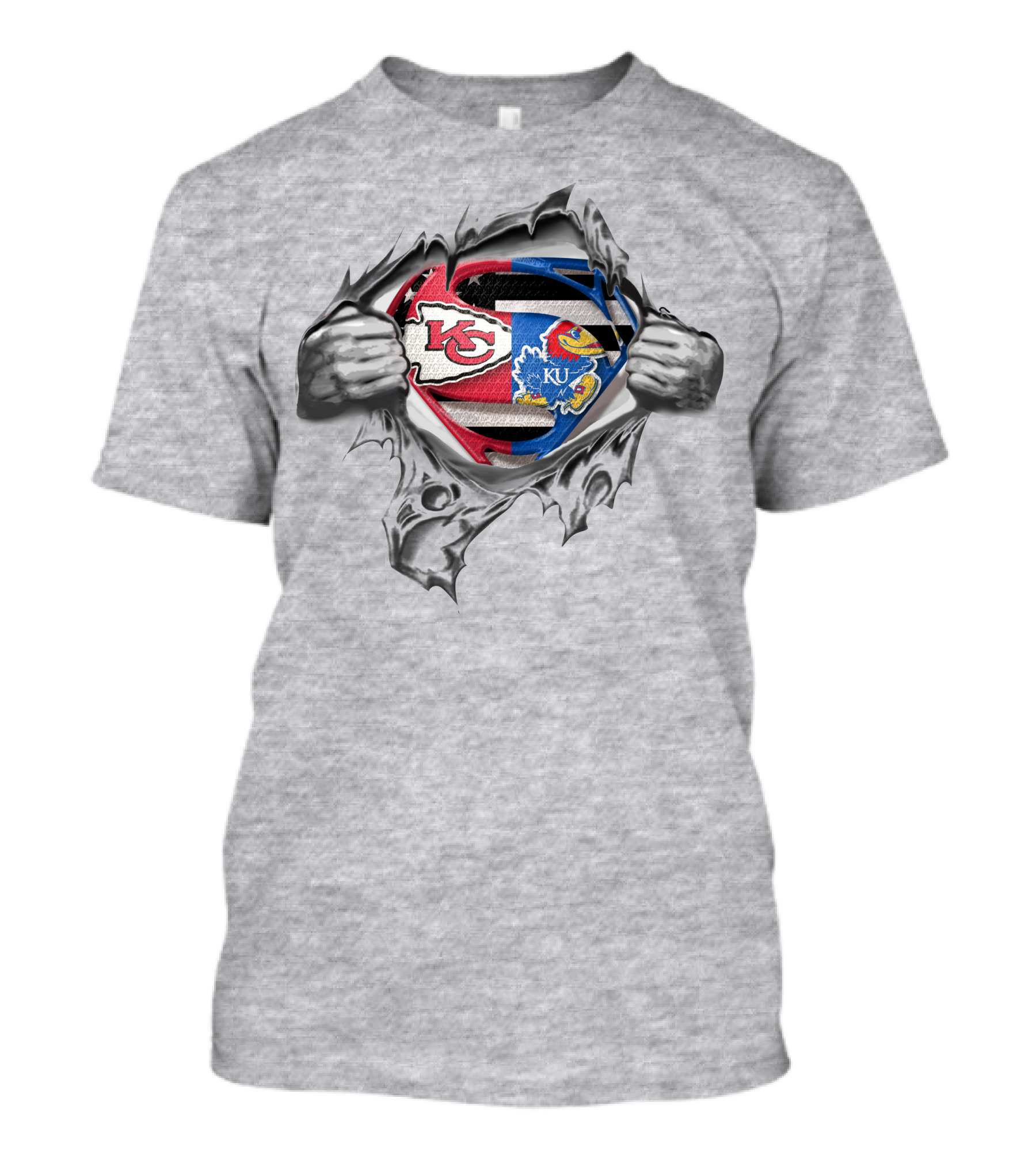 Kansas City Chiefs Kansas Jayhawks Superhero T-Shirt