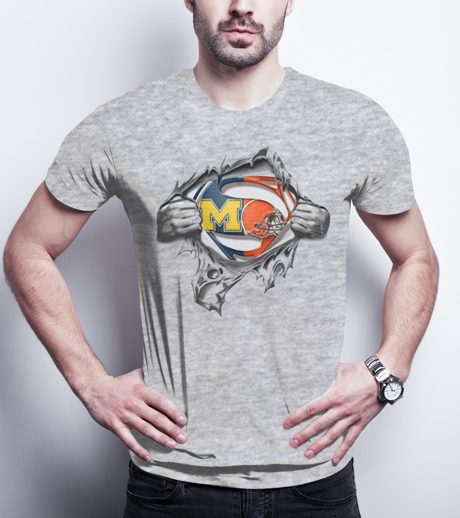 Wolverines Browns Football Superhero T-Shirt