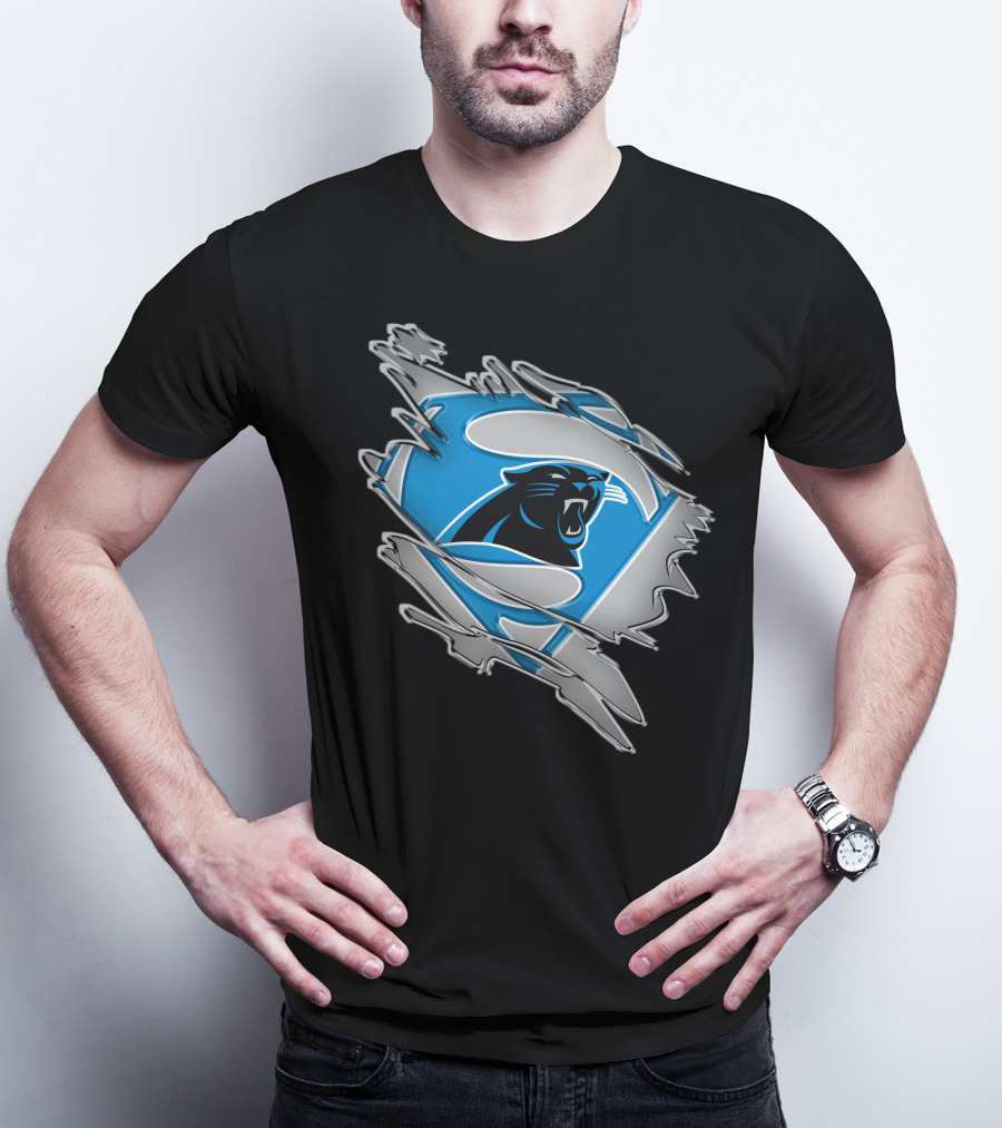 Panthers Superman Logo Crossover Rebellion Emblem T-Shirt