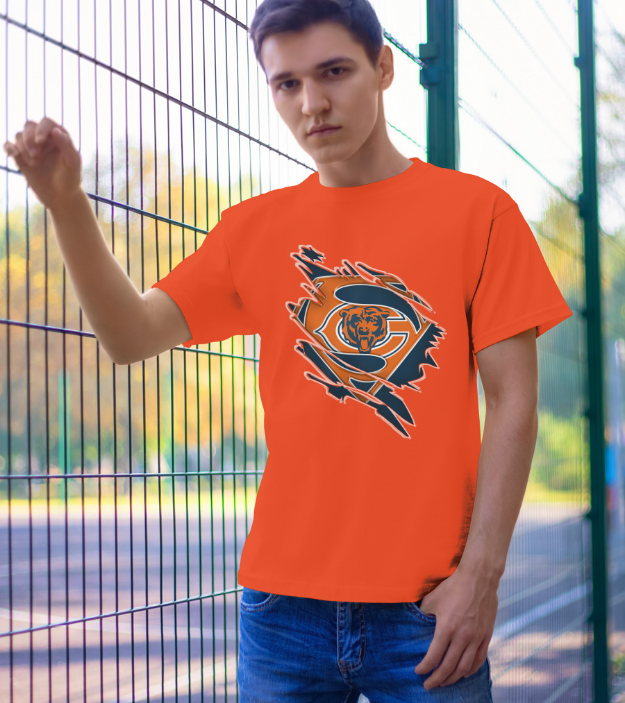 Chicago Bears Superman Logo Fusion T-Shirt