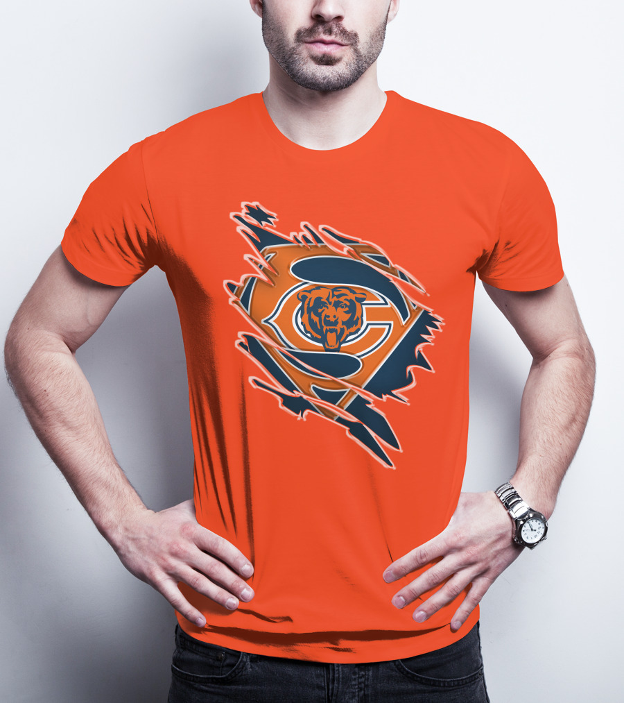 Chicago Bears Superman Logo Fusion T-Shirt