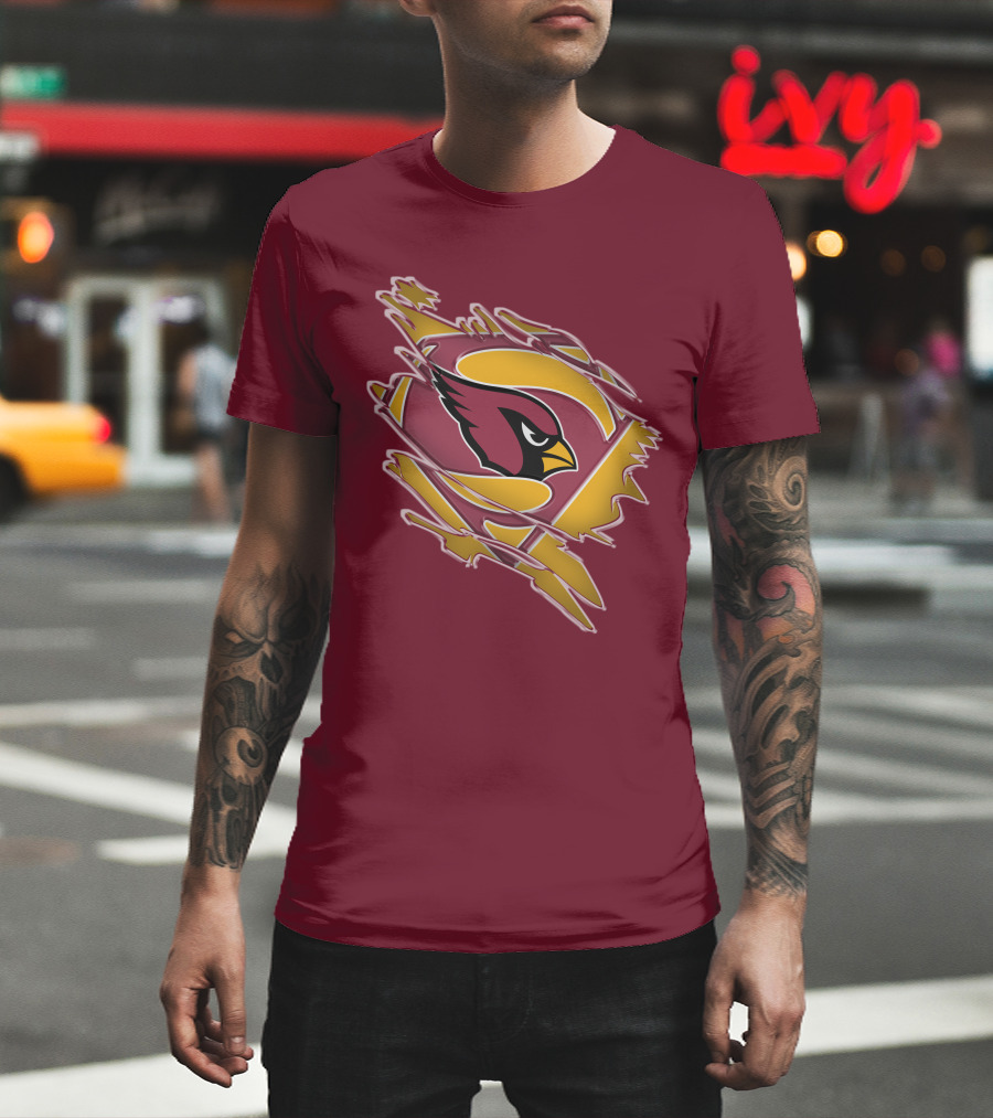 Arizona Cardinals Superman Logo Mashup T-Shirt