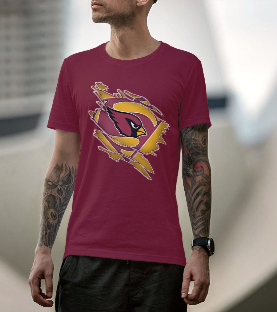 Arizona Cardinals Superman Logo Mashup T-Shirt