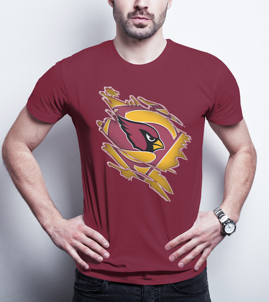 Arizona Cardinals Superman Logo Mashup T-Shirt