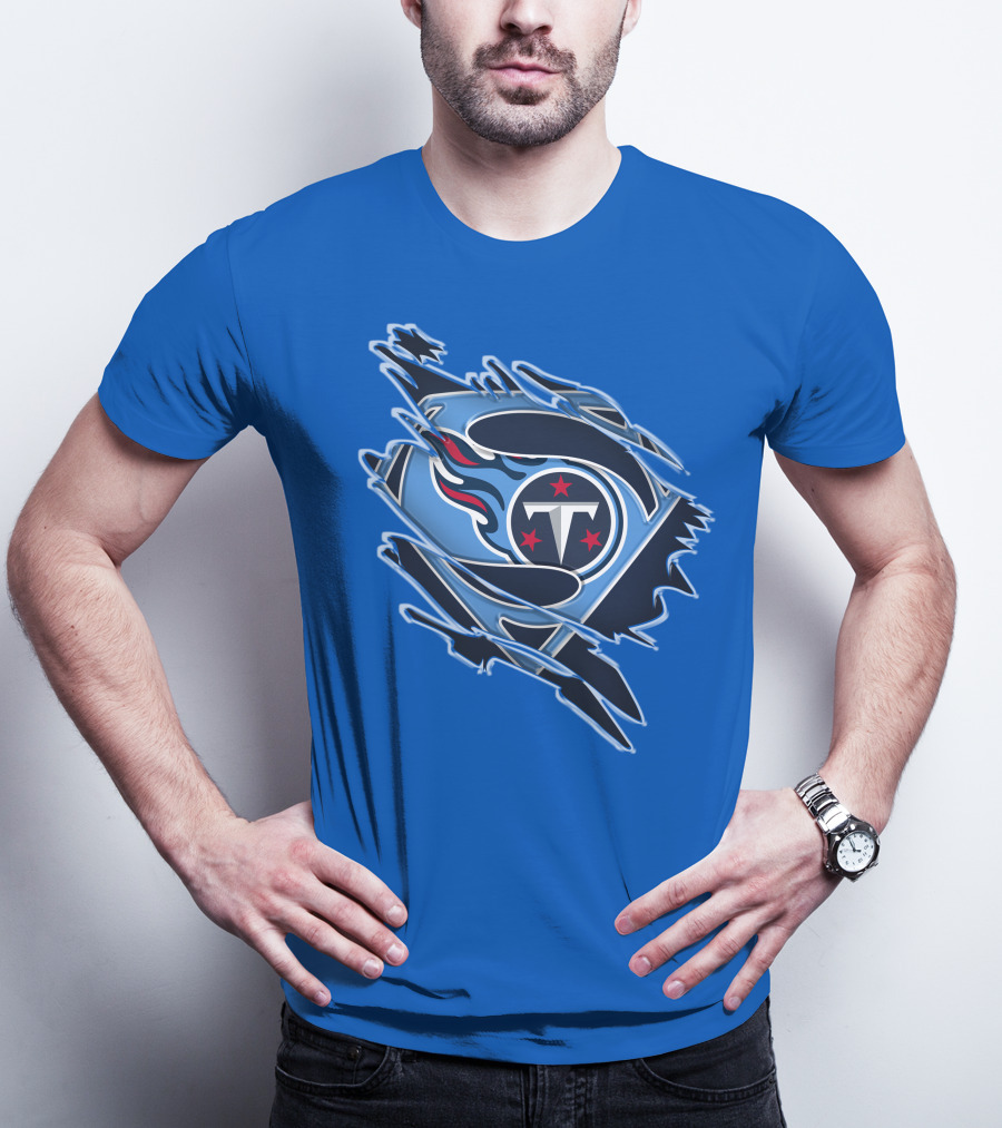 Tennessee Titans Superman Logo Fusion T-Shirt