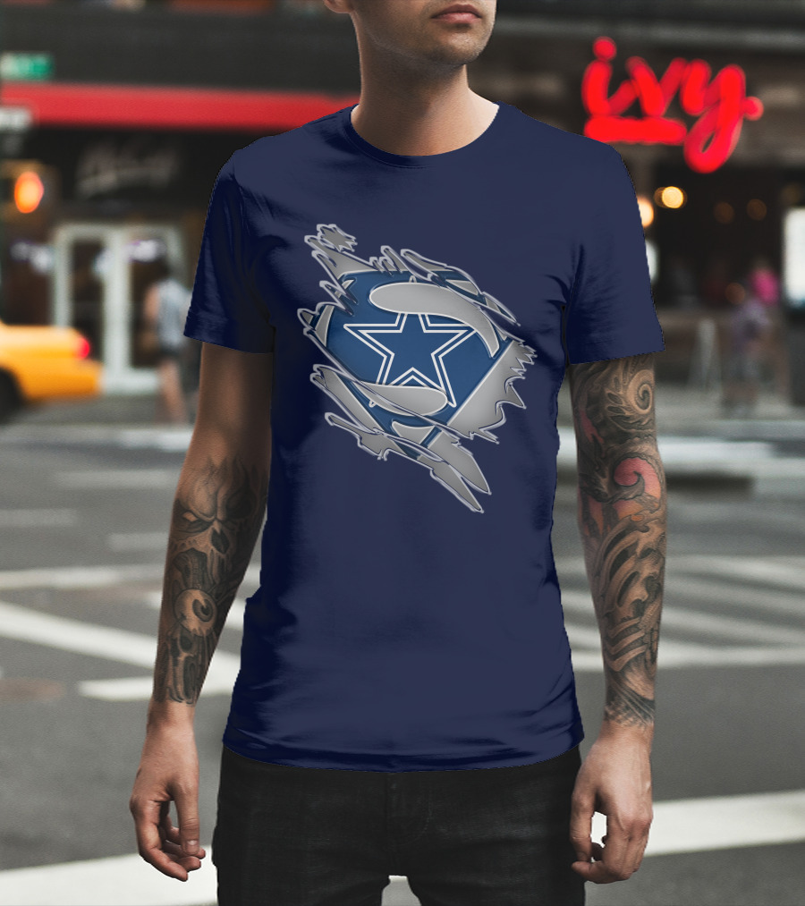 Cowboys Super Man Star T-Shirt