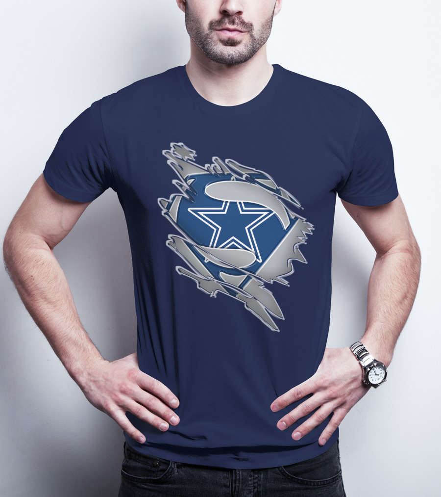 Cowboys Super Man Star T-Shirt
