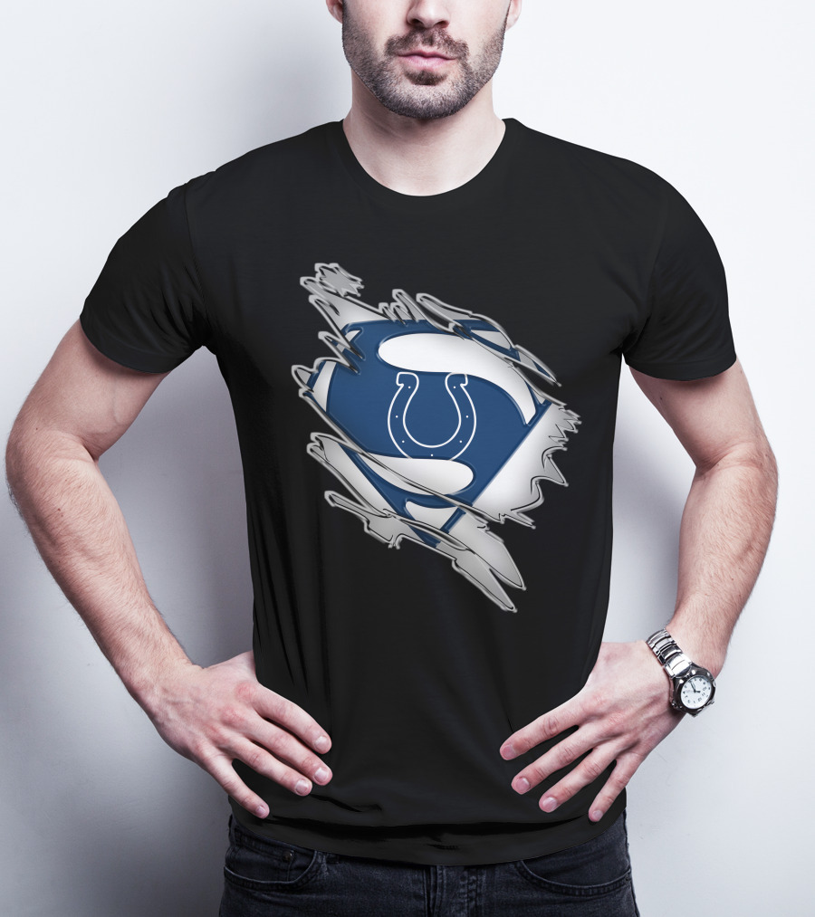 Colts Super Logo Tear Texture T-Shirt