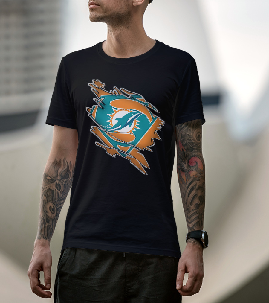 Miami Dolphins Superman Logo Fusion T-Shirt