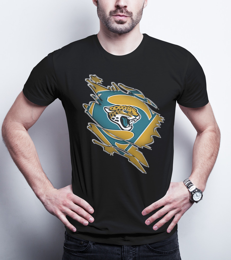 Jaguars Superman Logo Jaguar Emblem Fusion T-Shirt