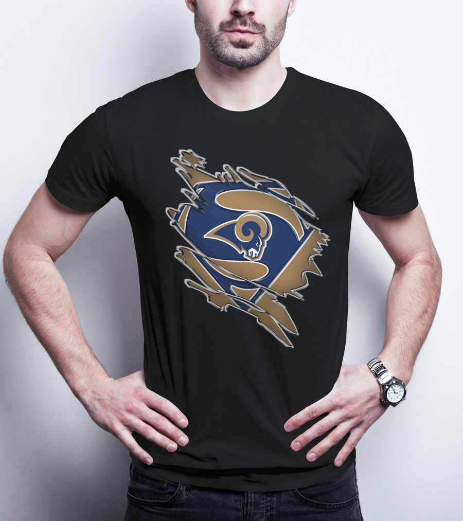 Rams Super Logo Superman Emblem T-Shirt