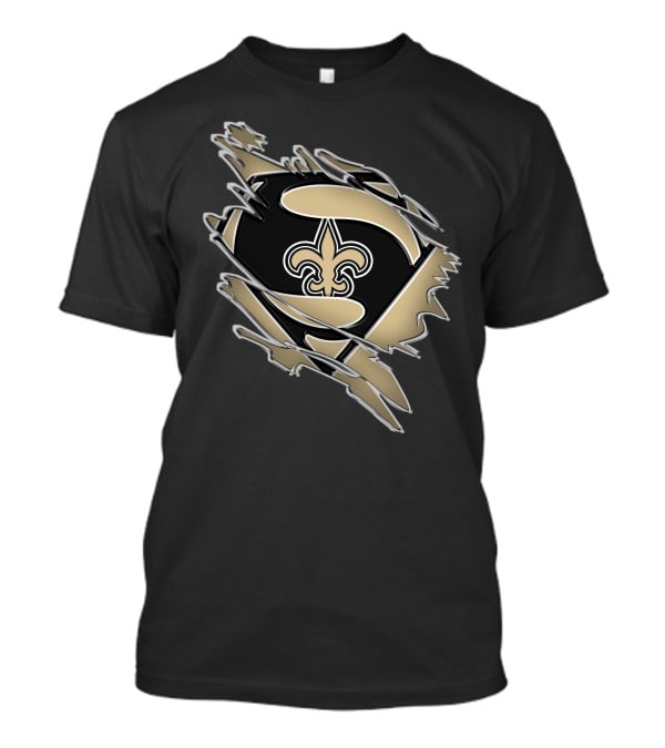 Fleur-de-Lis Superhero Emblem Saints T-Shirt