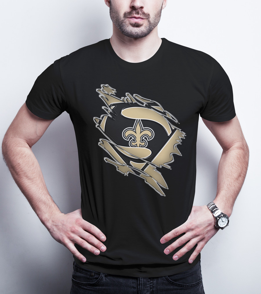 Fleur-de-Lis Superhero Emblem Saints T-Shirt