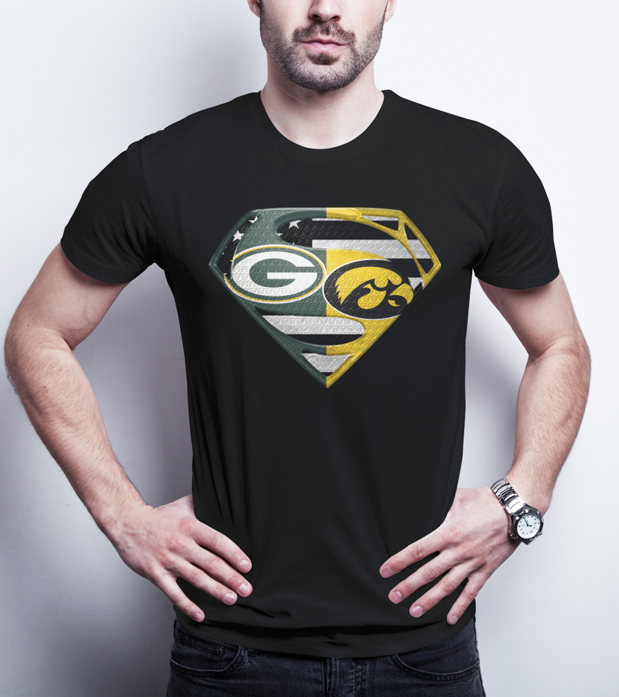 Green Bay Packers Iowa Hawkeyes Super Shield Combo T-Shirt