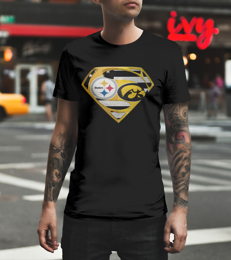Steelers Superhero Hawkeyes Shield T-Shirt