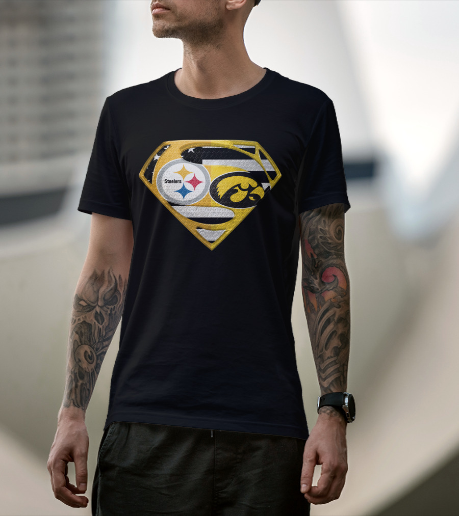 Steelers Superhero Hawkeyes Shield T-Shirt