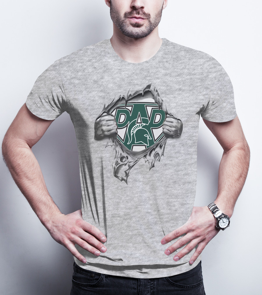Michigan State Spartans Super Dad Hero T-Shirt