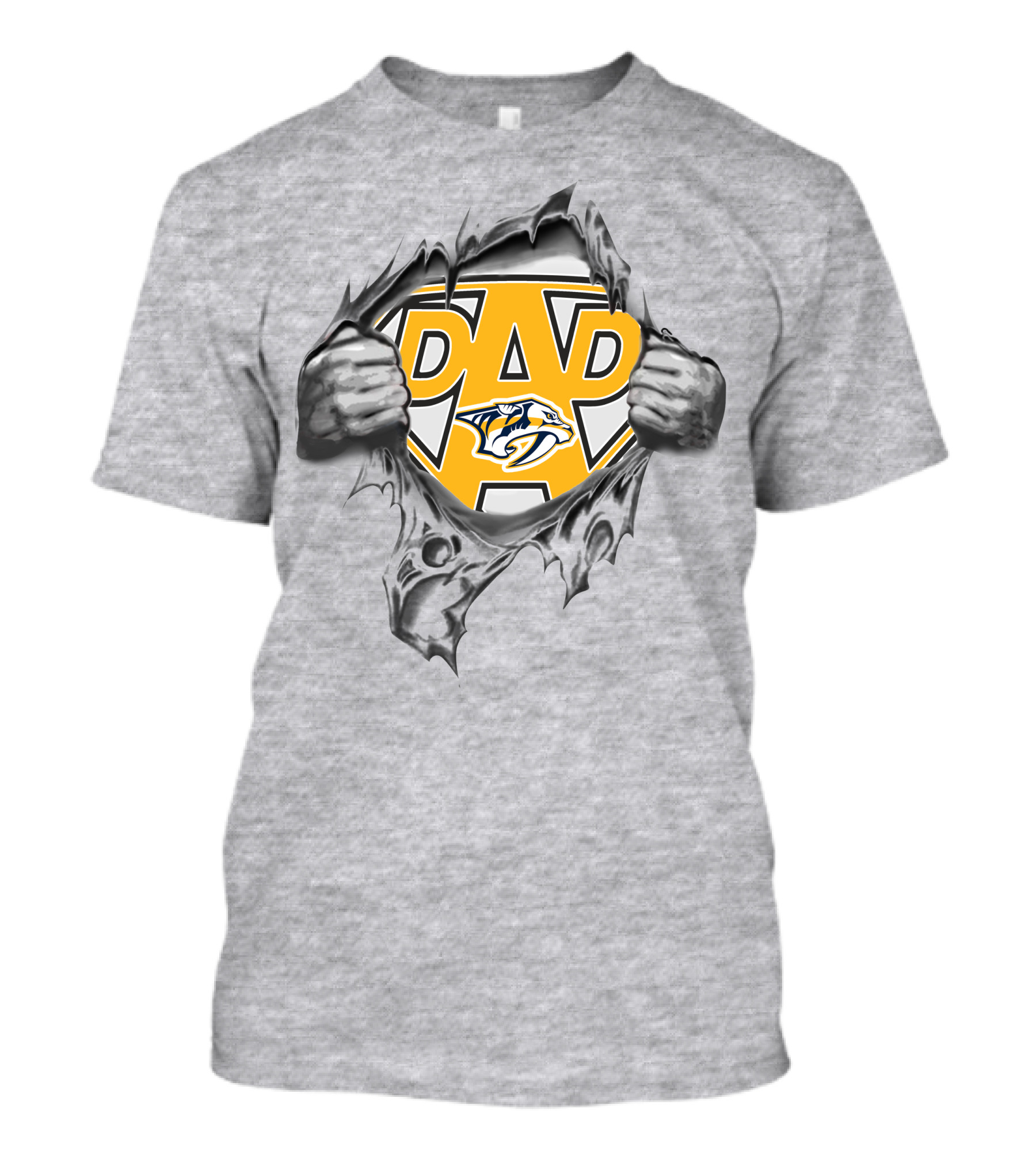 Nashville Predators Dad Logo Superhero T-Shirt