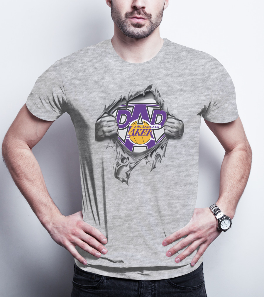 Los Angeles Lakers Dad Superman T-Shirt