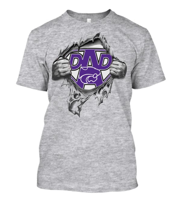 Kansas State Wildcats Super Dad Logo Pullover T-Shirt