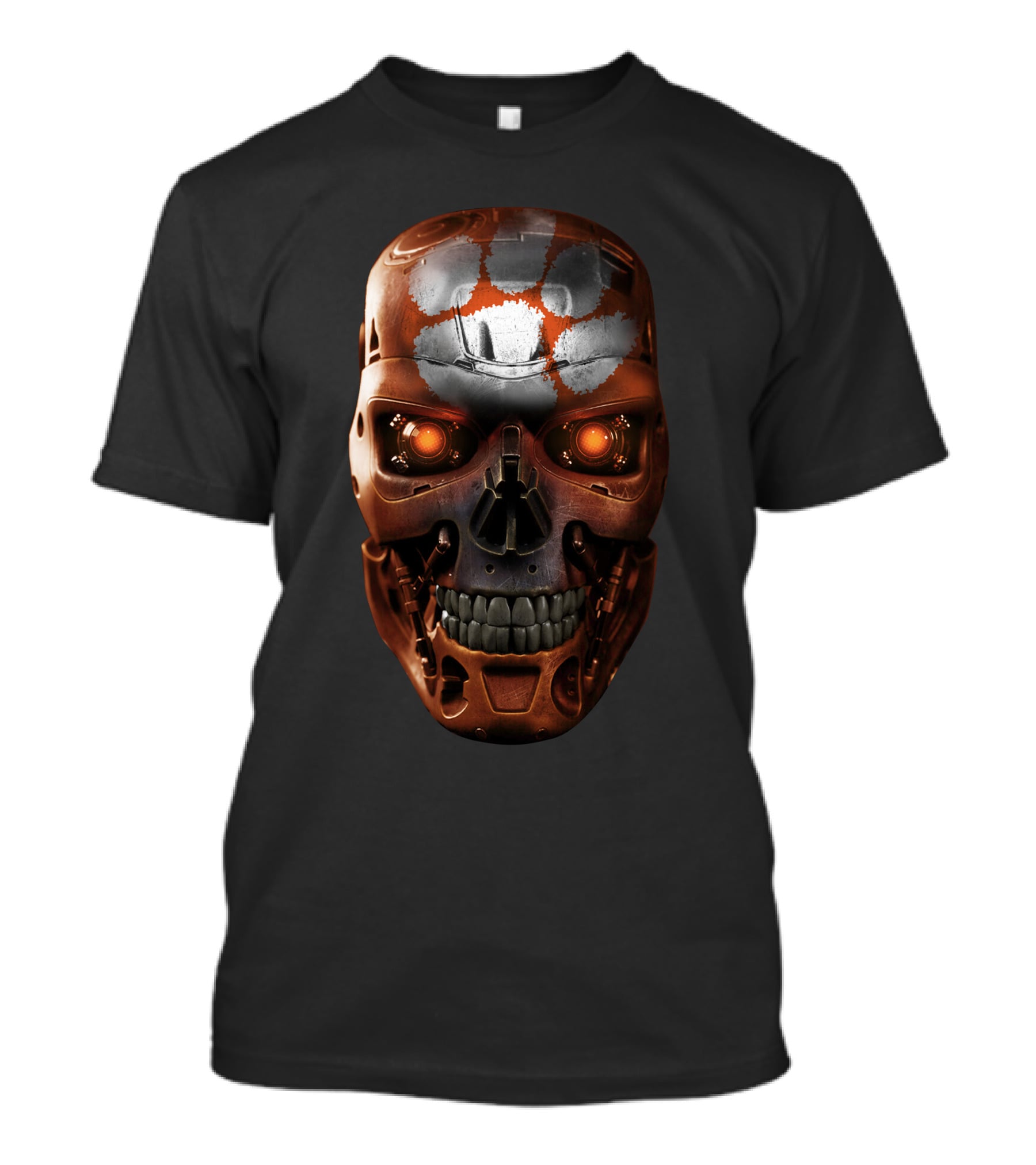 SKULL Love Terminator Endoskeleton With Paw Print Marking T-Shirt