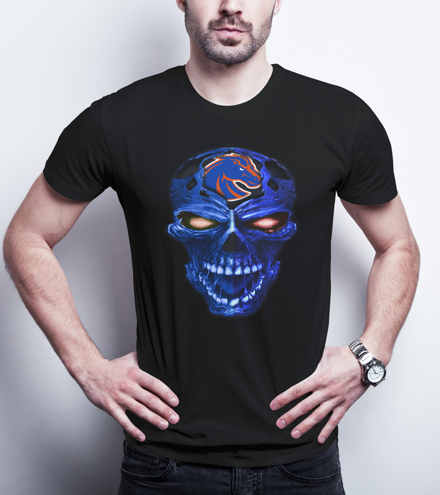 Boise State Broncos Skull T-Shirt