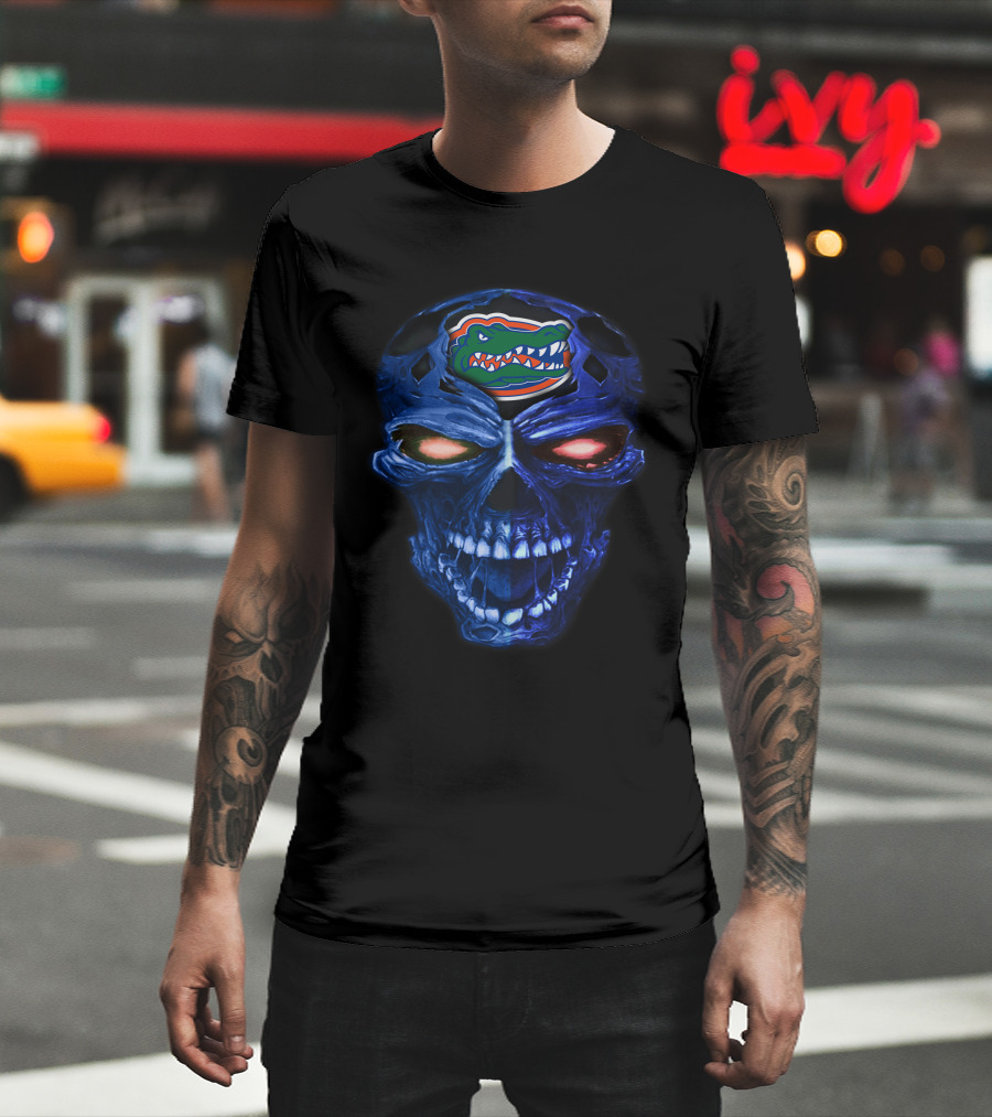 Florida Gators Skull Blue And Orange T-Shirt
