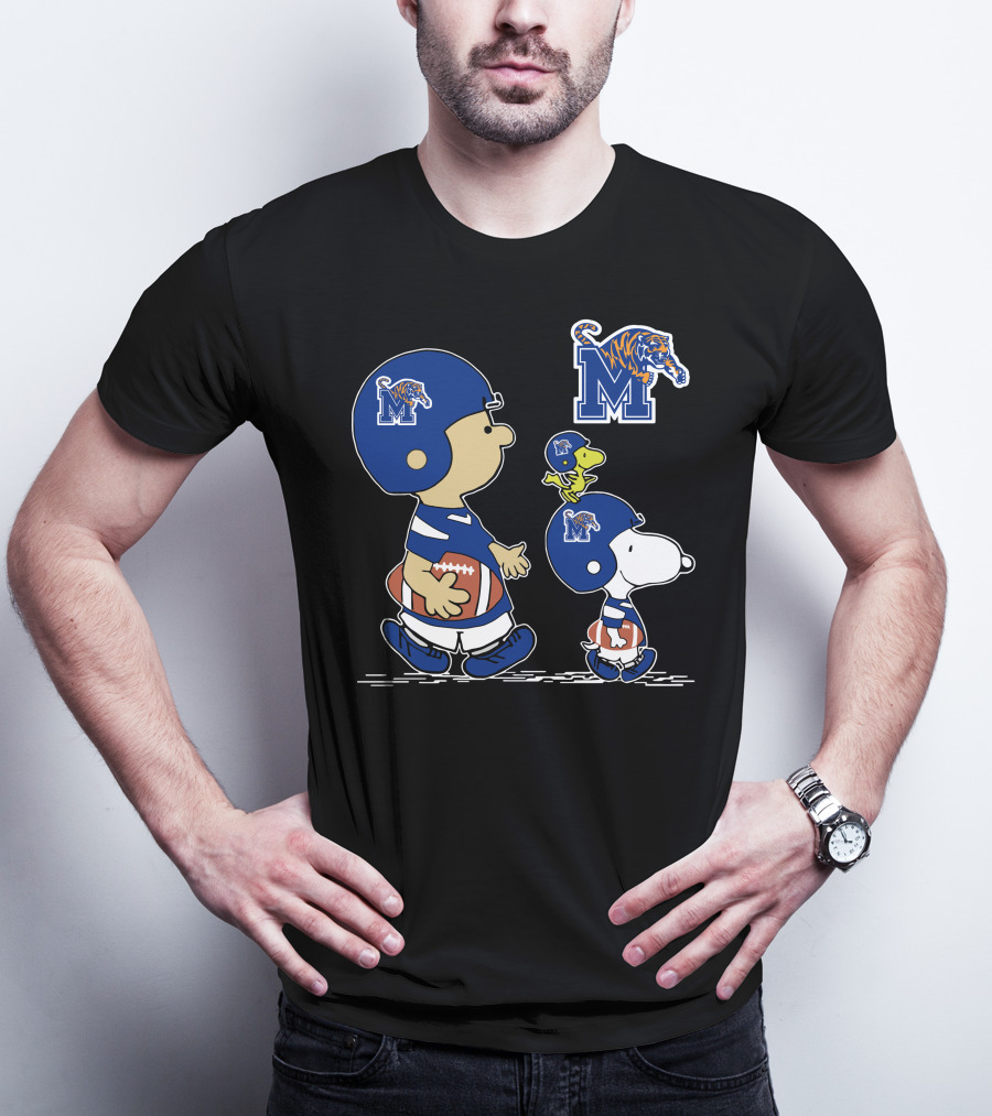 Memphis Tigers M Logo Football Characters T-Shirt