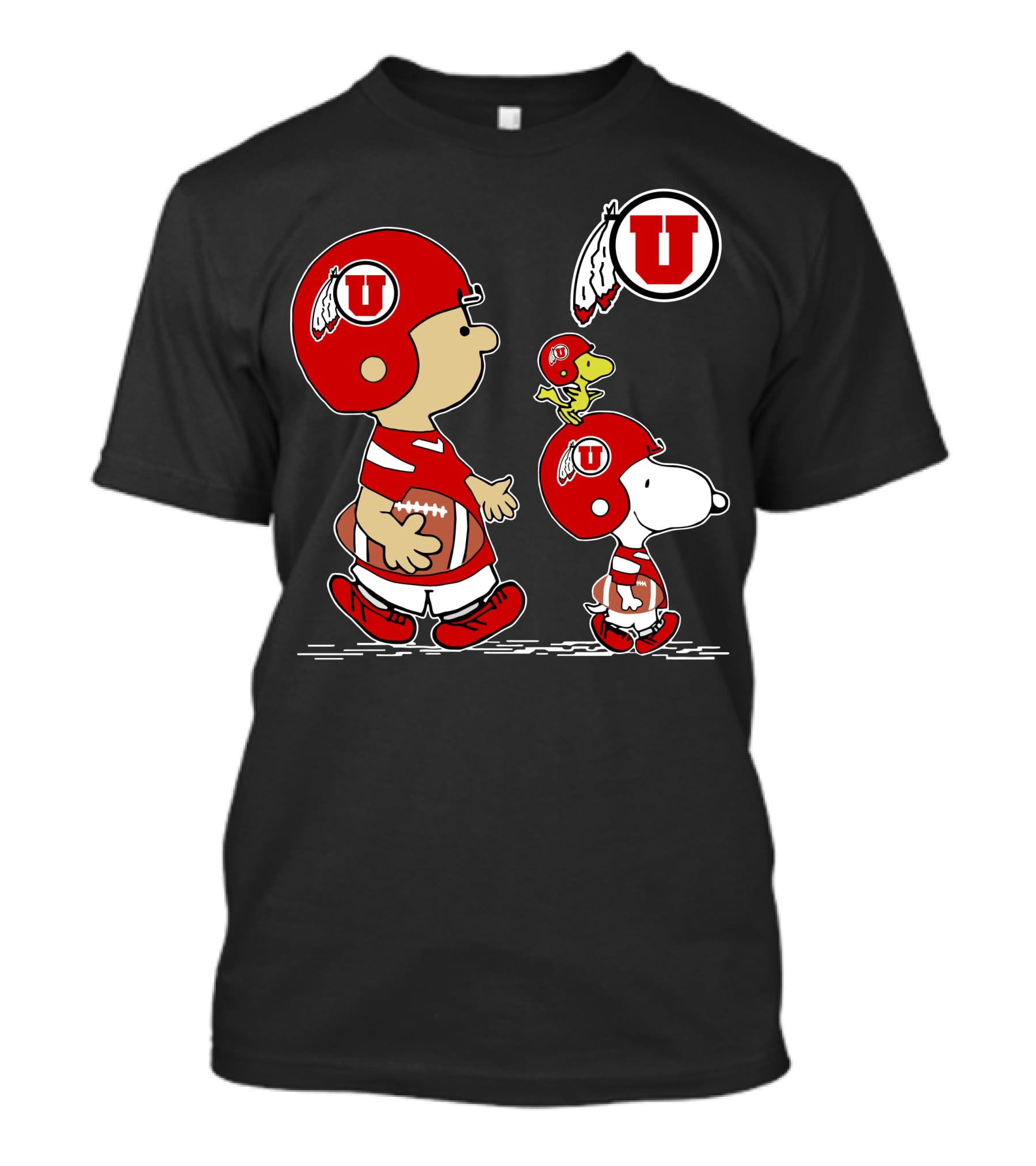 Utah Utes Snoopy Football Peanuts Gear T-Shirt