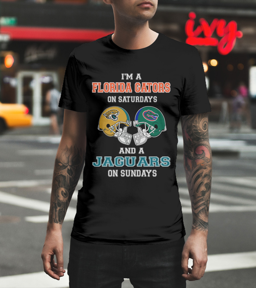 I'm A Florida Gators On Saturdays And A Jaguars On Sundays Football Fan Pride T-Shirt
