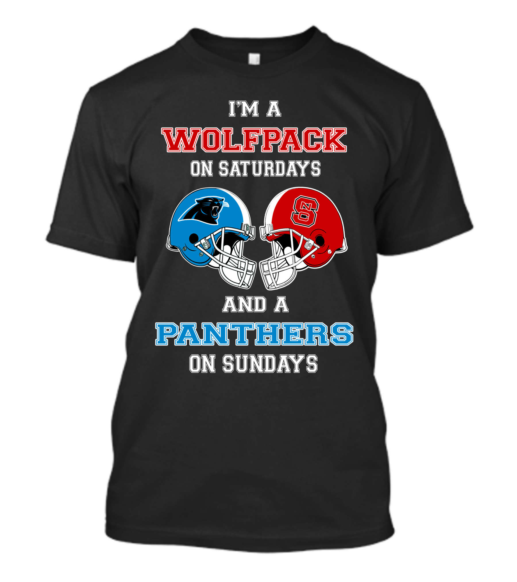 I'm A Wolfpack On Saturdays And A Panthers On Sundays T-Shirt