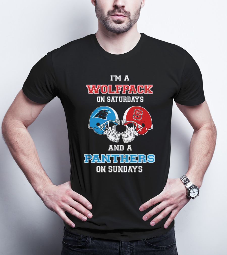 I'm A Wolfpack On Saturdays And A Panthers On Sundays T-Shirt