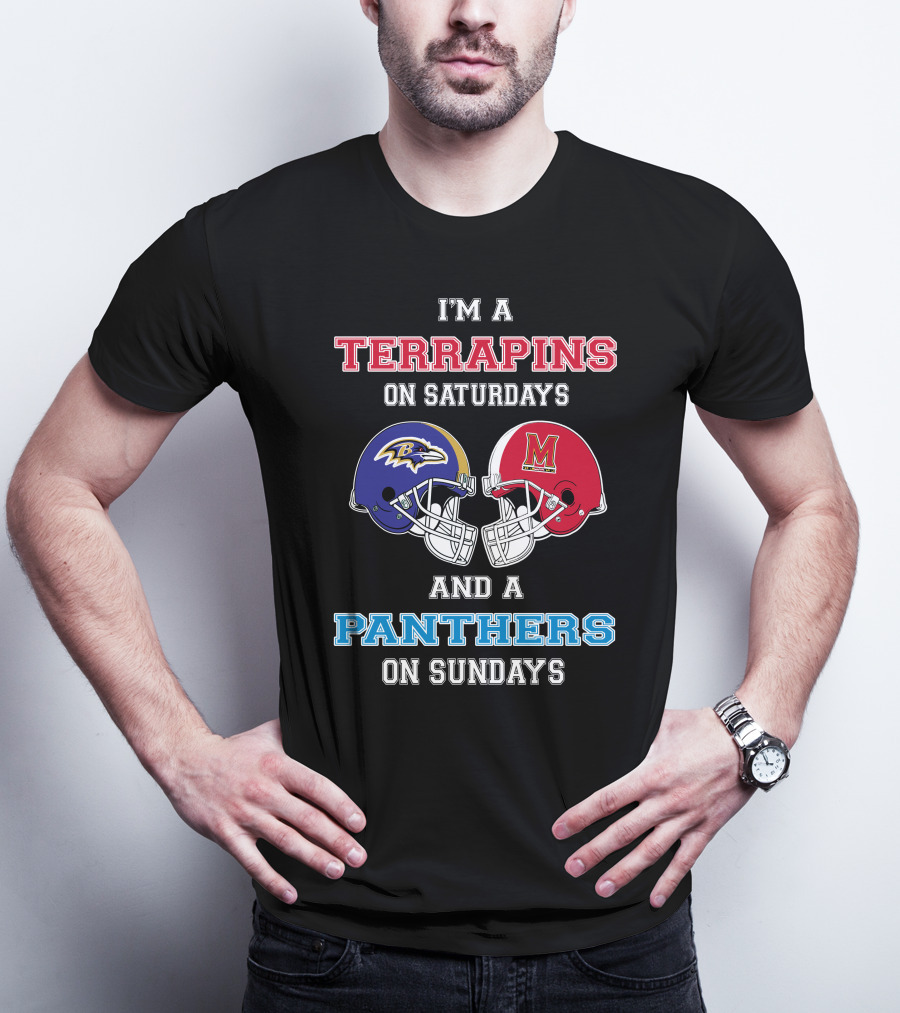 I'm A Terrapins On Saturdays And A Panthers On Sundays T-Shirt