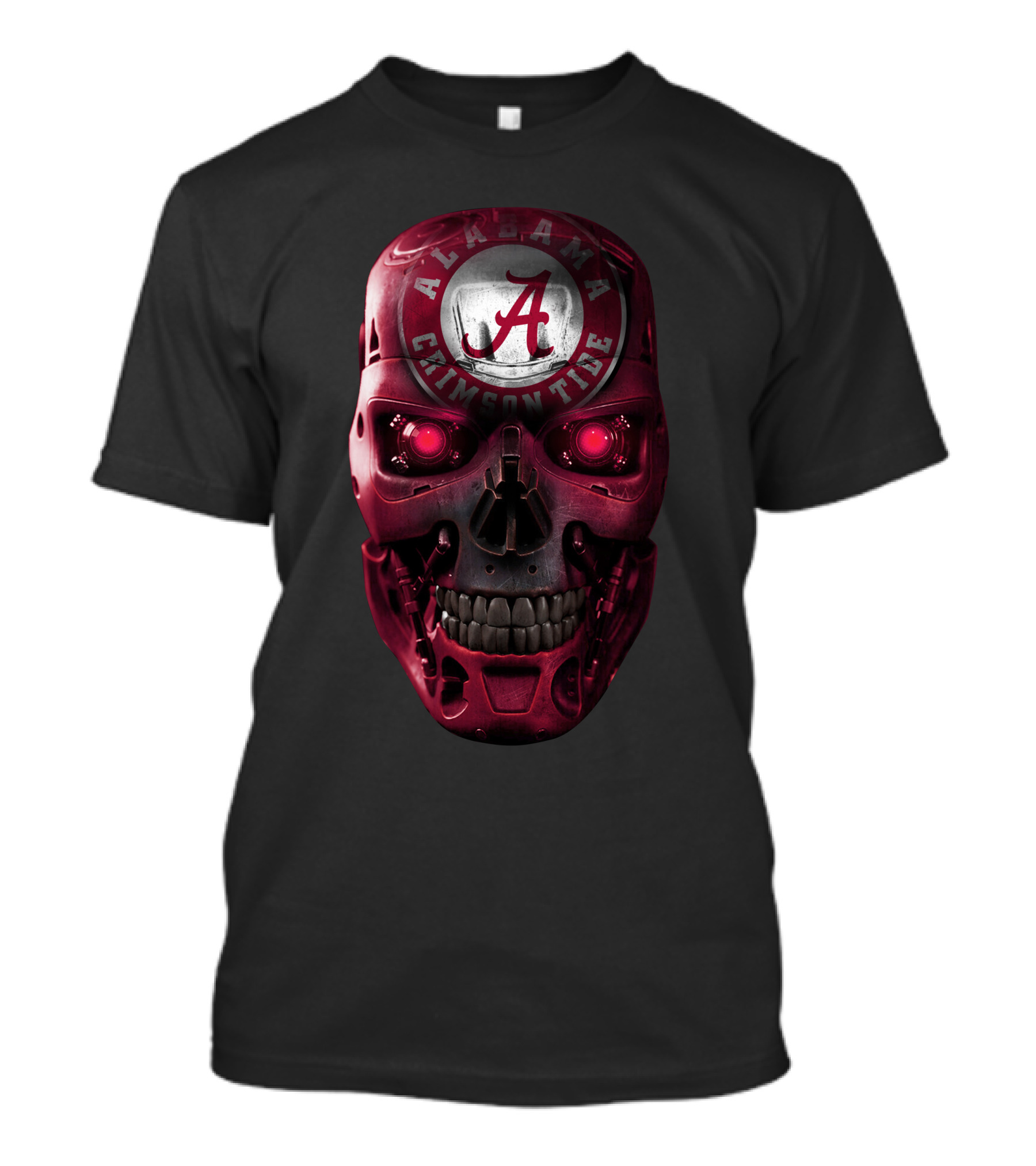 Alabama Crimson Tide Robotic Skull T-Shirt